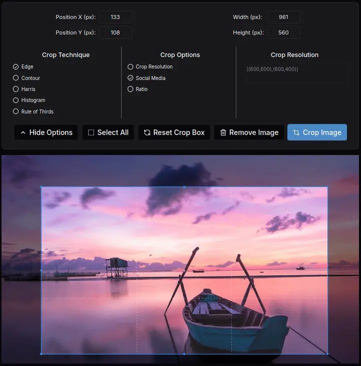 IMZO - Advanced Graphics Cropping Tool | Multi-Resolution Image Cropper